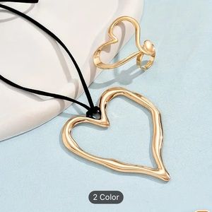 The O Boutique | Jewelry | Nwt Beautiful Heart Necklace And Ring Soo ...